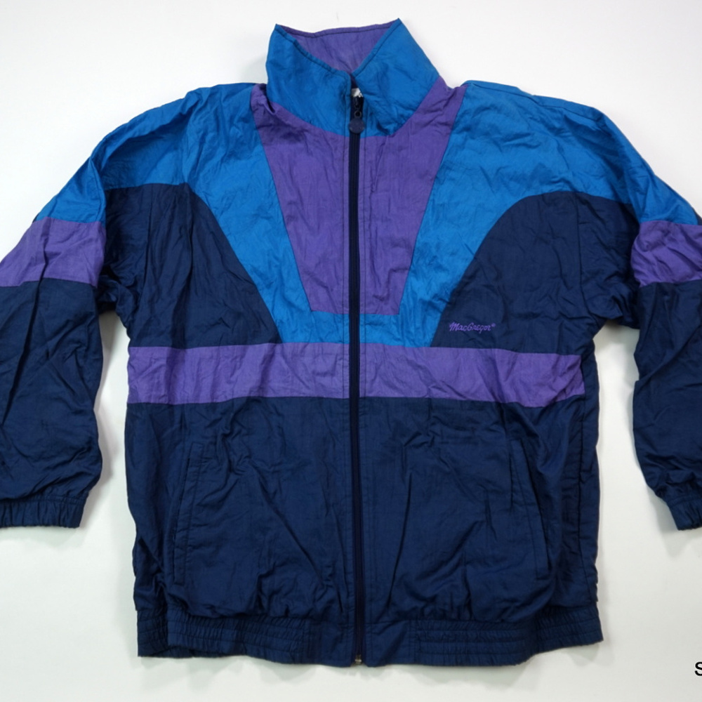 Vtg 80s Macgregor Colorblock Windbreaker Jacket - Gem